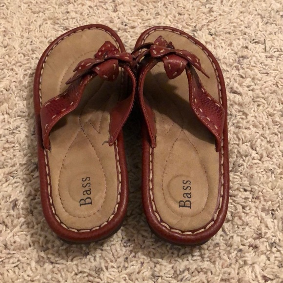 Shoes | Bass Co Dark Red Sandals | Poshmark